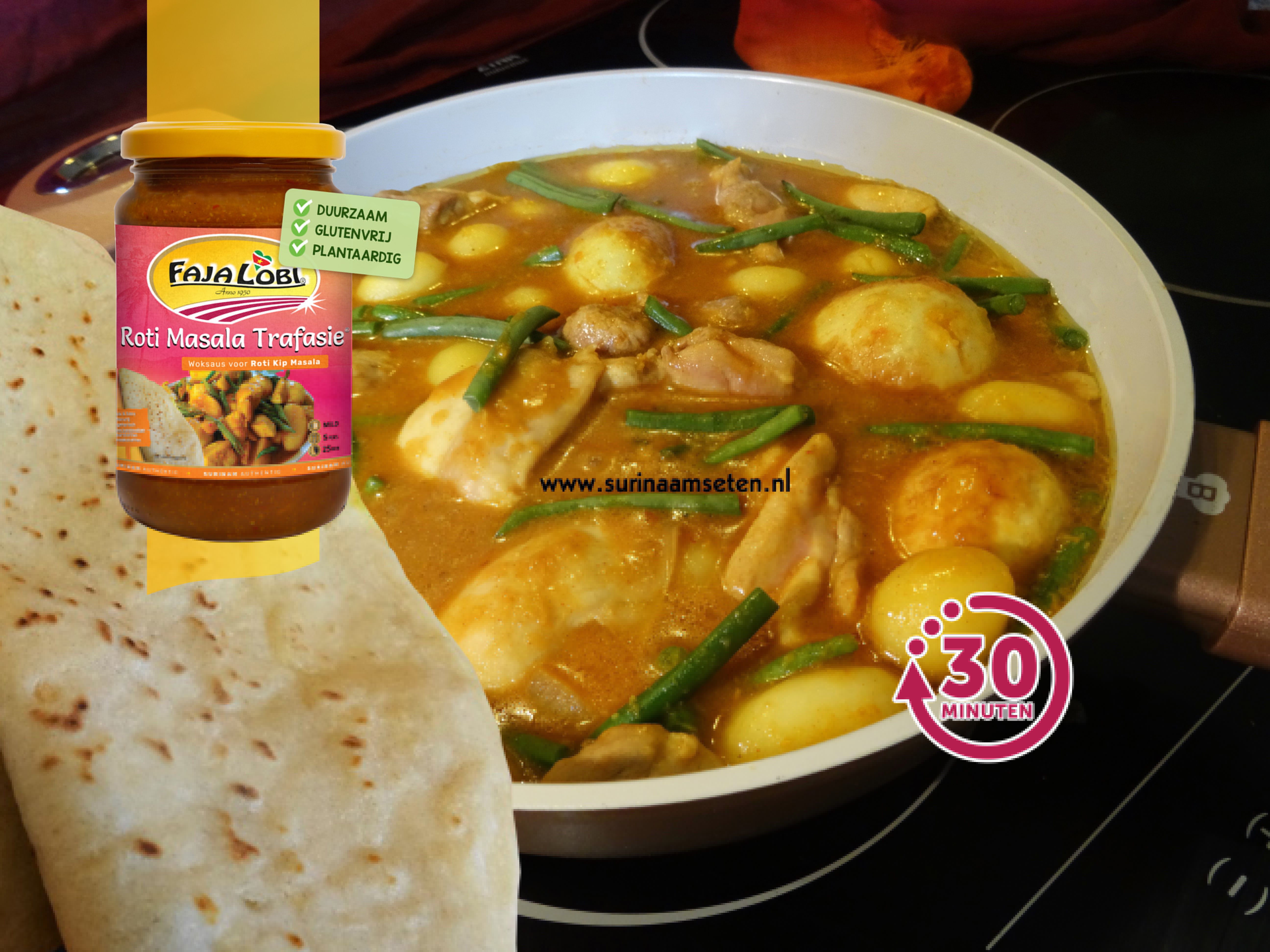 Snelle Roti Kip Masala - Sandhia's Recepten - Faja Lobi Sandhia's Recepten